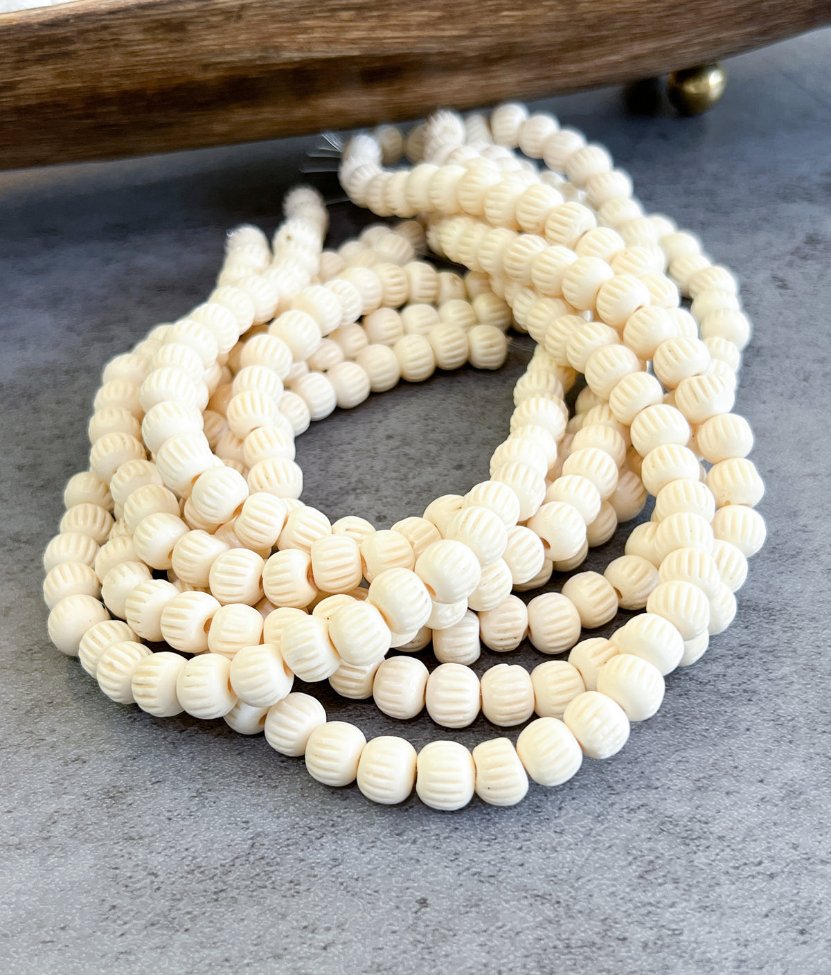 10mm Carved Bone Beads — Alter Ego Beading Supplies